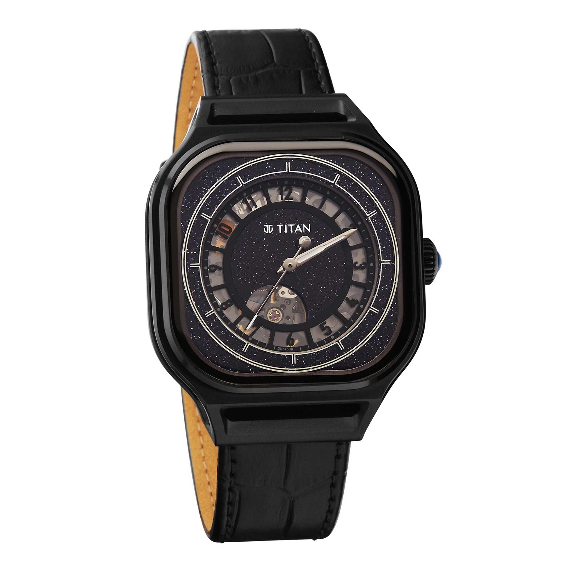 Titan Stellar Automatic Blue Dial Leather Strap Watch for Men – Titan World