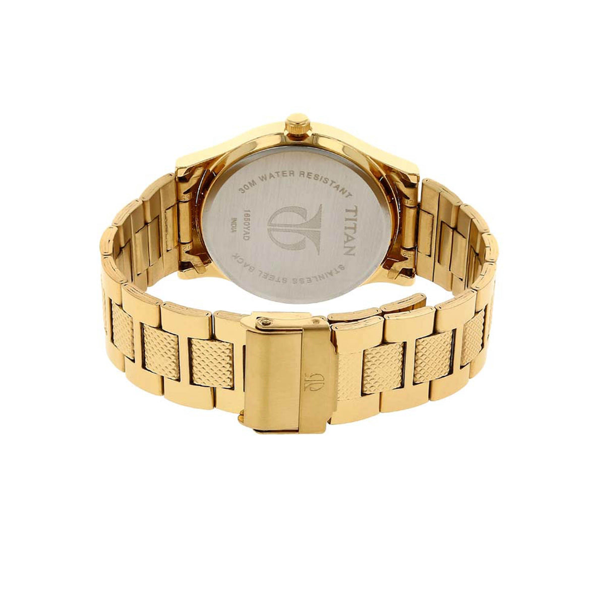 Titan Quartz Analog with Day and Date Silver Dial Stainless Steel Stra ...