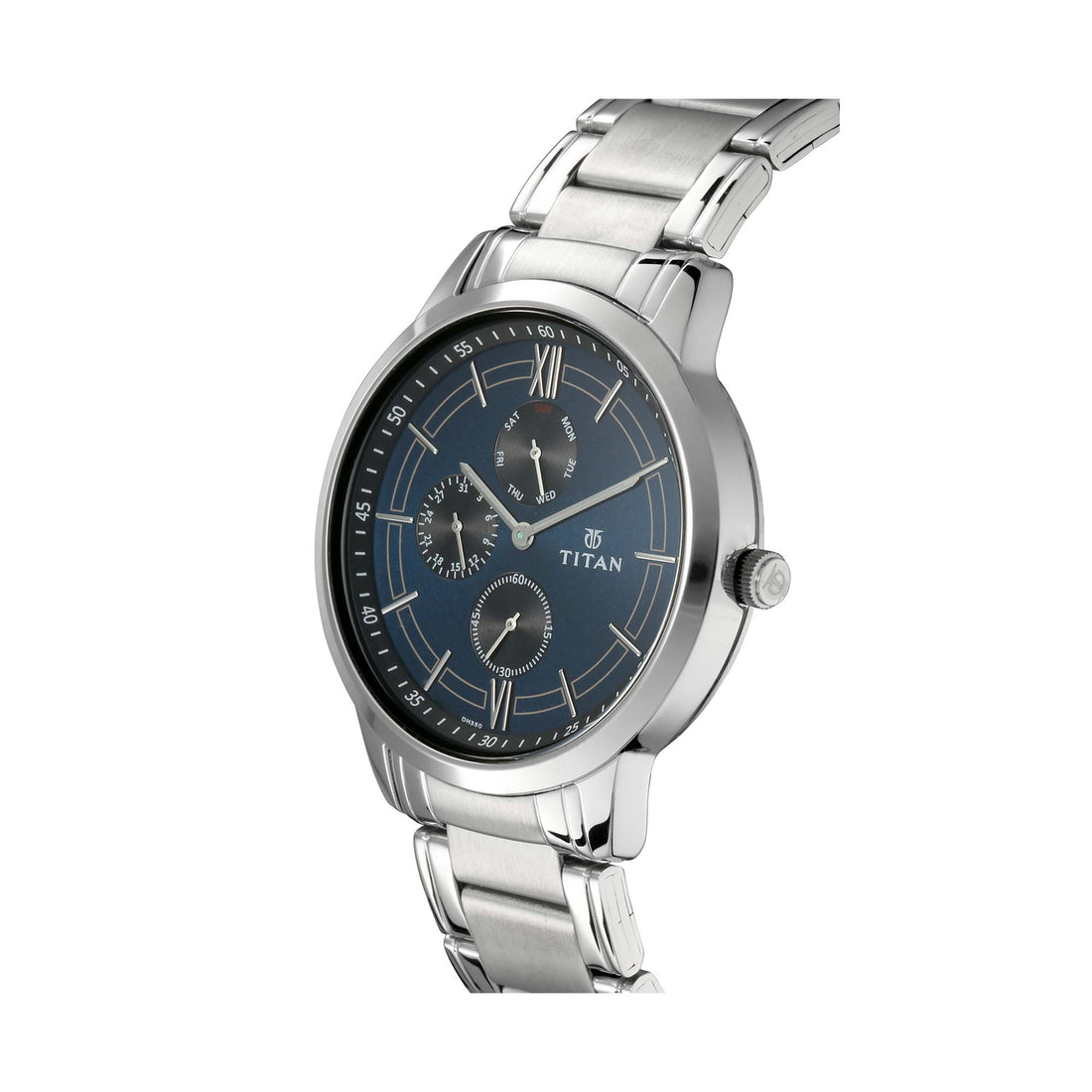 Titan Workwear Blue Dial Multi Stainless Steel Strap watch for Men ...