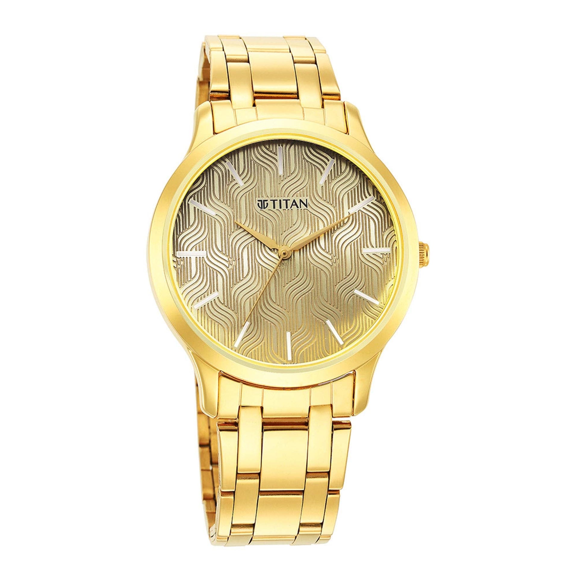 Karishma Radiance Champagne Dial Analog Watch for Men – Titan World