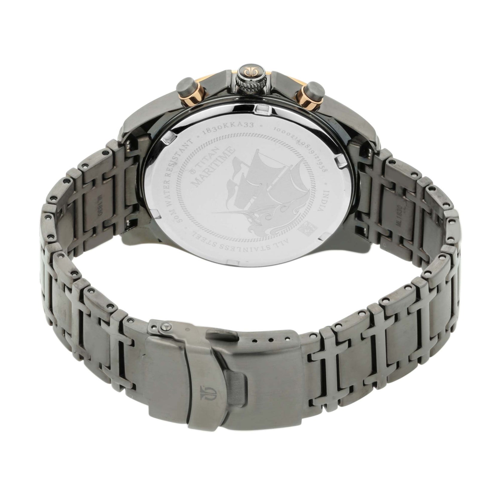 Titan Maritime Anthracite Chronograph Stainless Steel Strap watch for ...