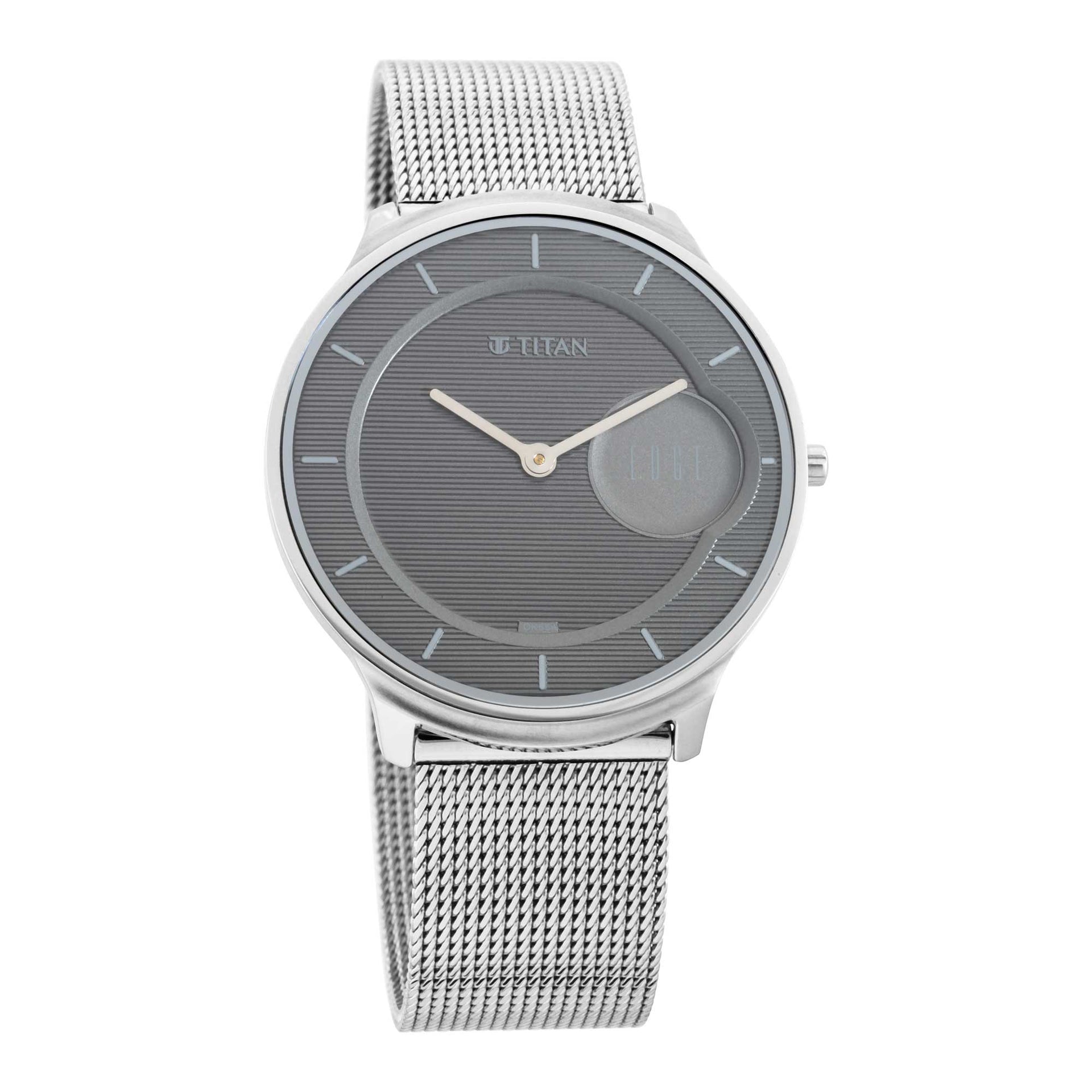 Titan Minimals Grey Dial Analog Stainless Steel Strap Watch for Men ...