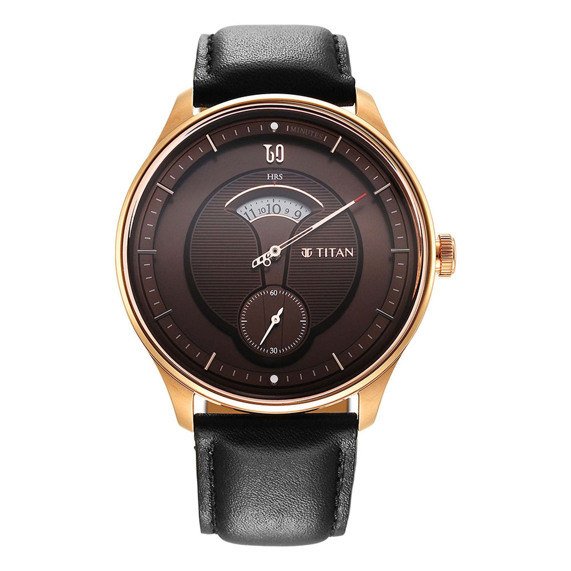 Titan Quartet Brown Dial Analog Leather Strap watch for Men – Titan World