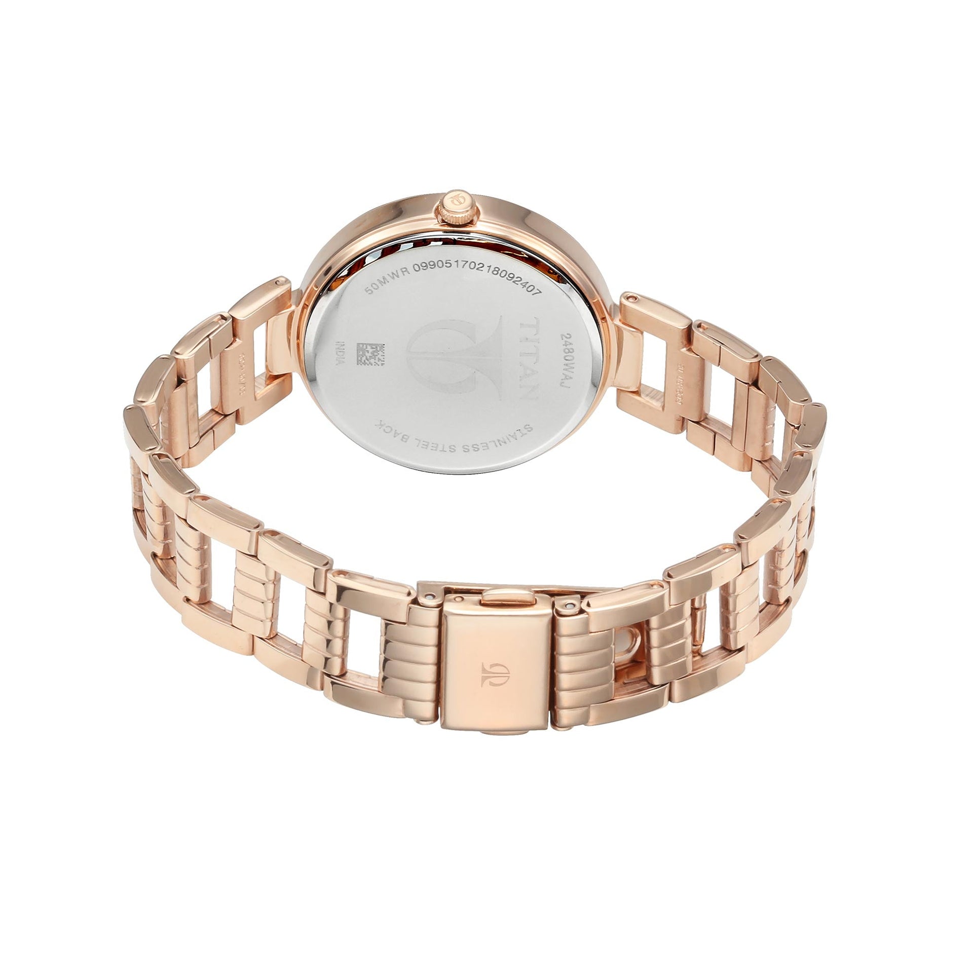 Titan Sparkle Pink Dial Analog Stainless Steel Strap watch for Women ...