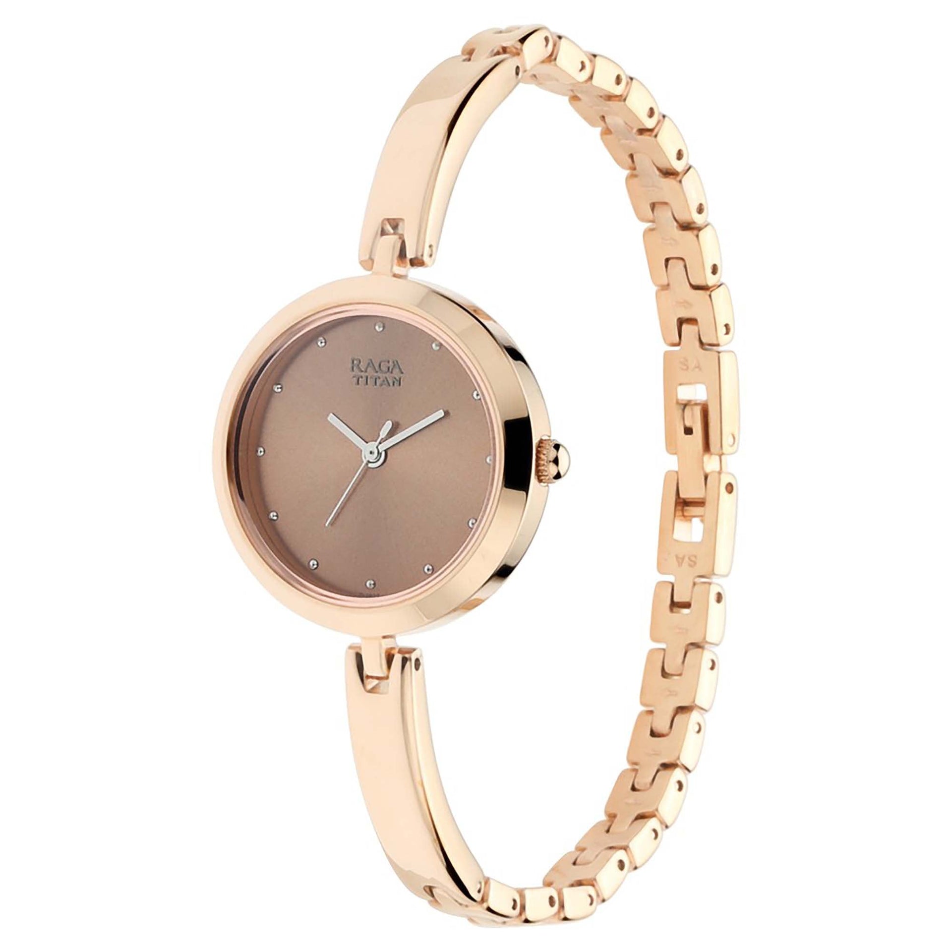 Titan Raga Viva Rose Gold Dial Women Watch With Metal Strap – Titan World