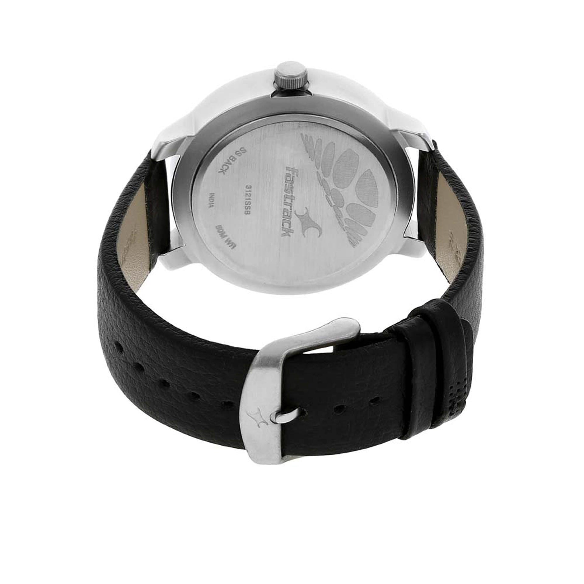 Fastrack Quartz Analog Grey Dial Leather Strap Watch for Guys – Titan World
