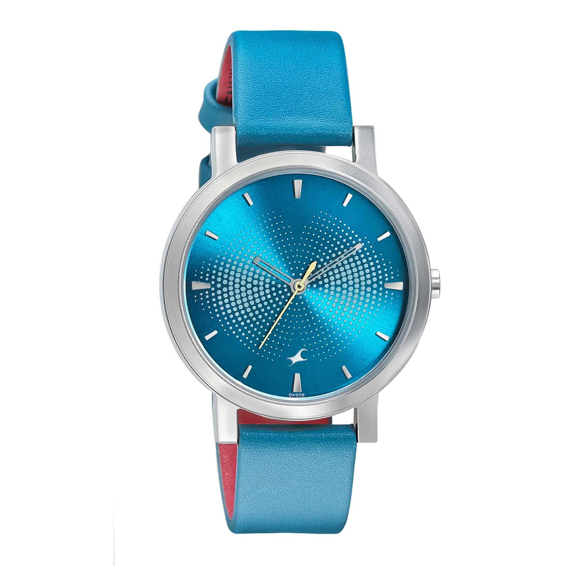 Fastrack Sunburn Quartz Analog Blue Dial Leather Strap Watch for Girls ...