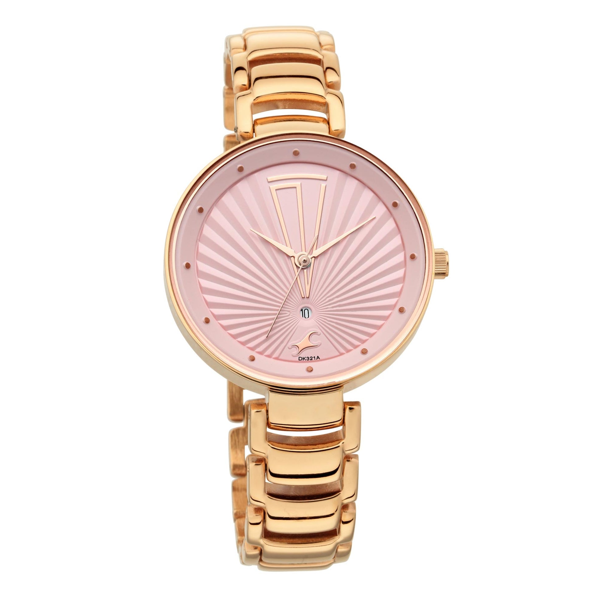 Fastrack Fastrack Ruffles Quartz Analog with Date Pink Dial Stainless ...