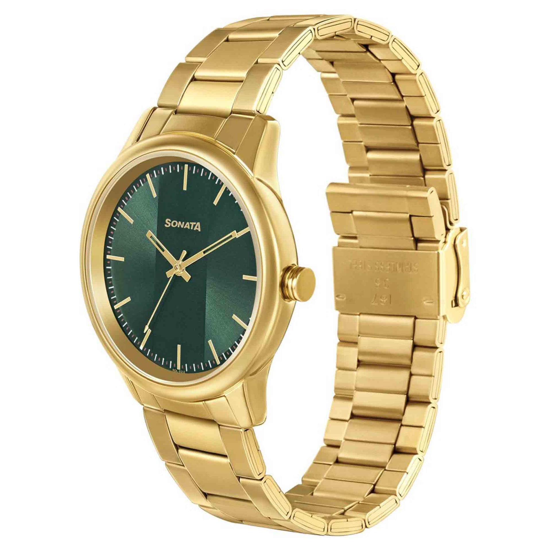 Sonata Quartz Analog Stainless Steel Strap Watch for Men – Titan World