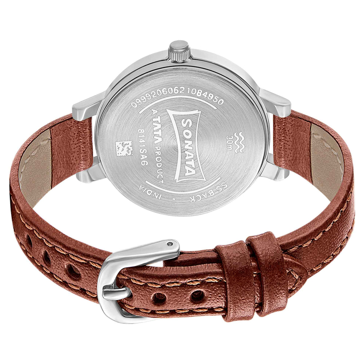Sonata Unveil Quartz Multifunction Leather Strap Watch for Women ...