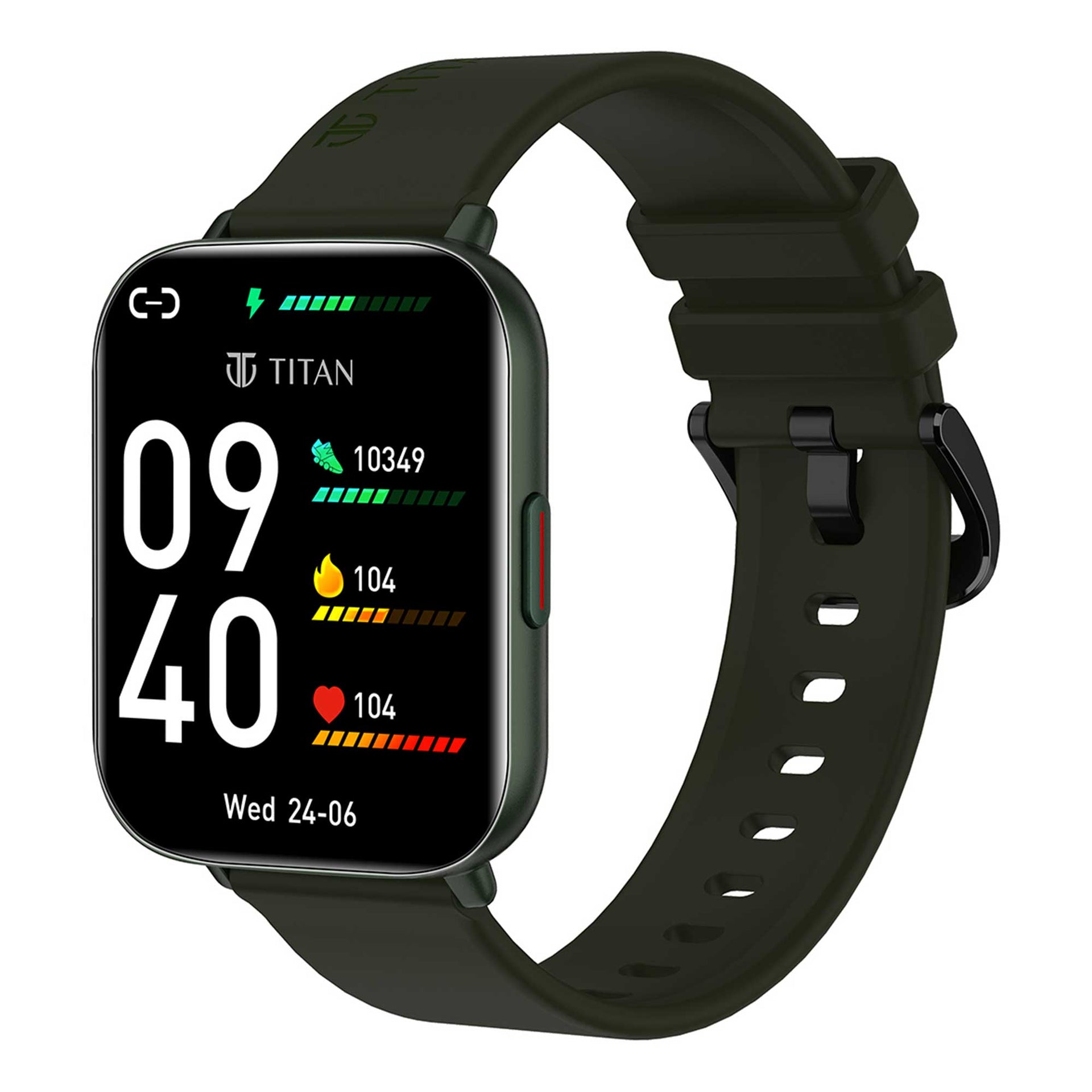 Titan Smart 2- Touch Screen with Green Strap, Amoled Display, SpO2 and – Titan World