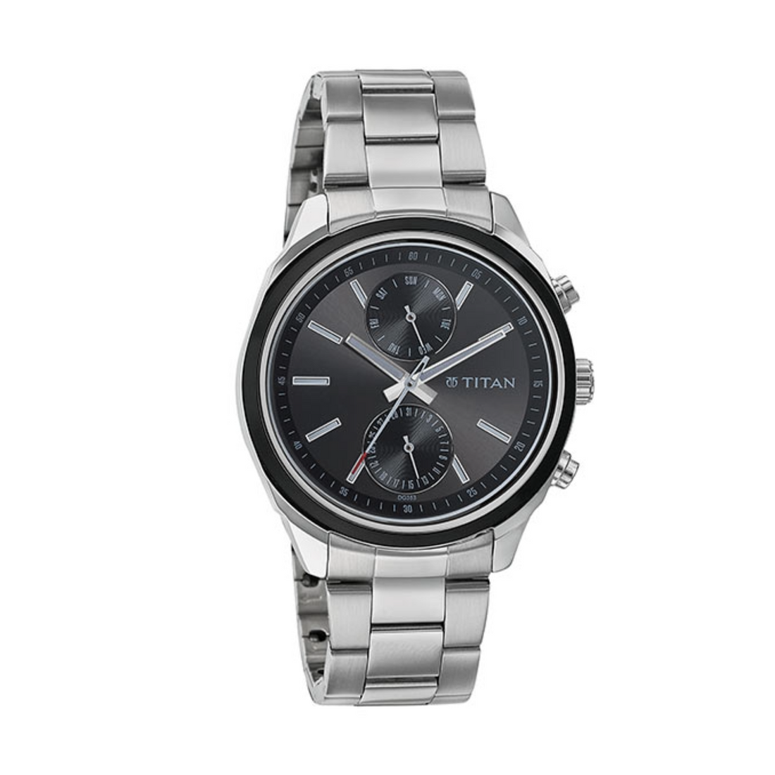 Titan Workwear Anthracite Dial Multi Stainless Steel Strap watch for M ...